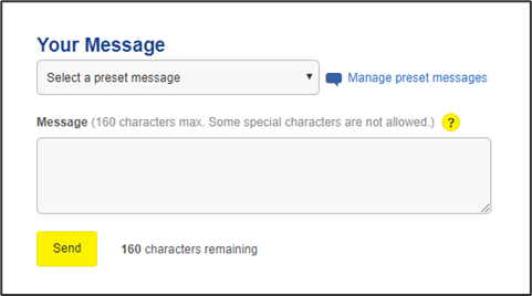 Sending Text messages – Primarysite Help Centre