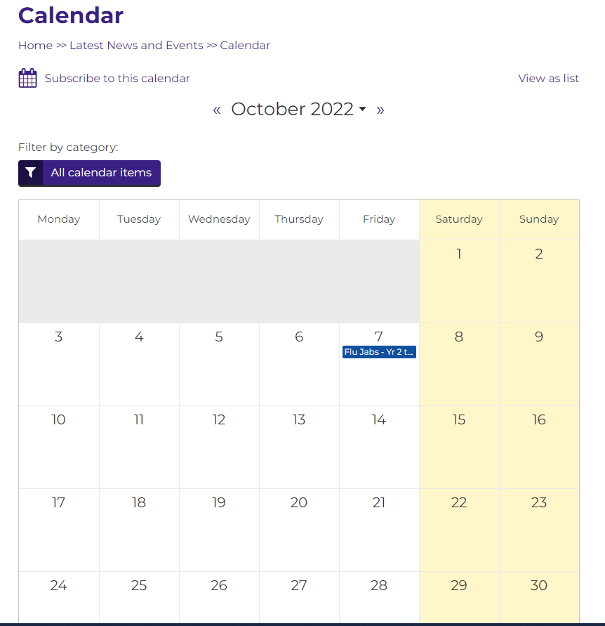 How to create calendar events – Primarysite Help Centre