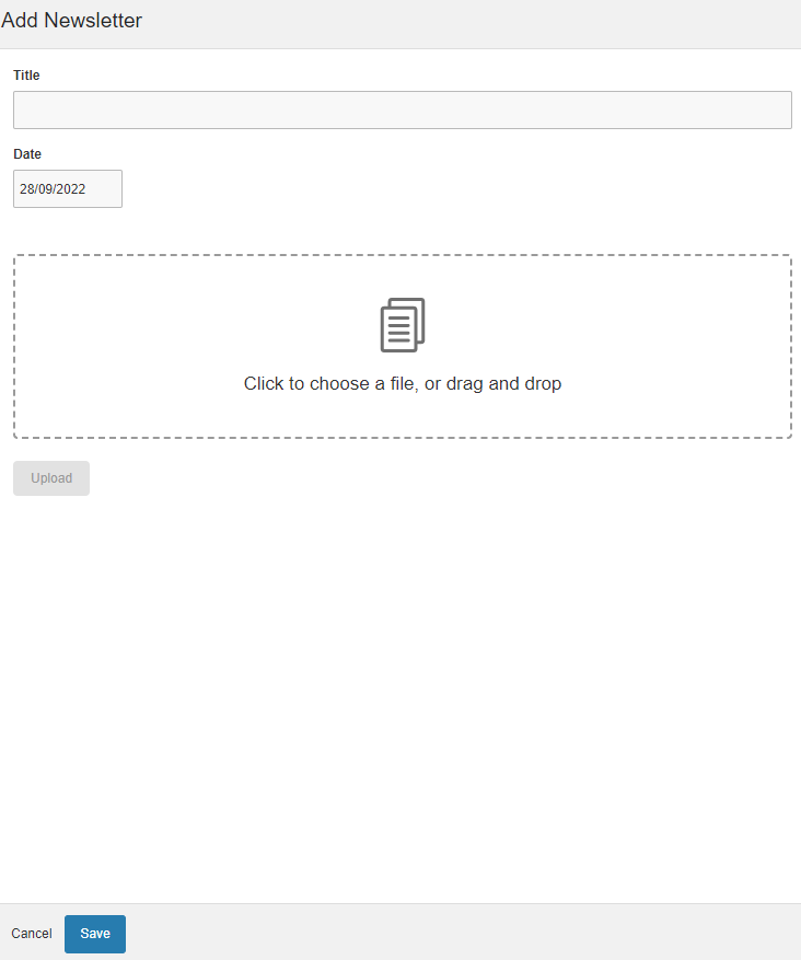 How to add a newsletter – Primarysite Help Centre