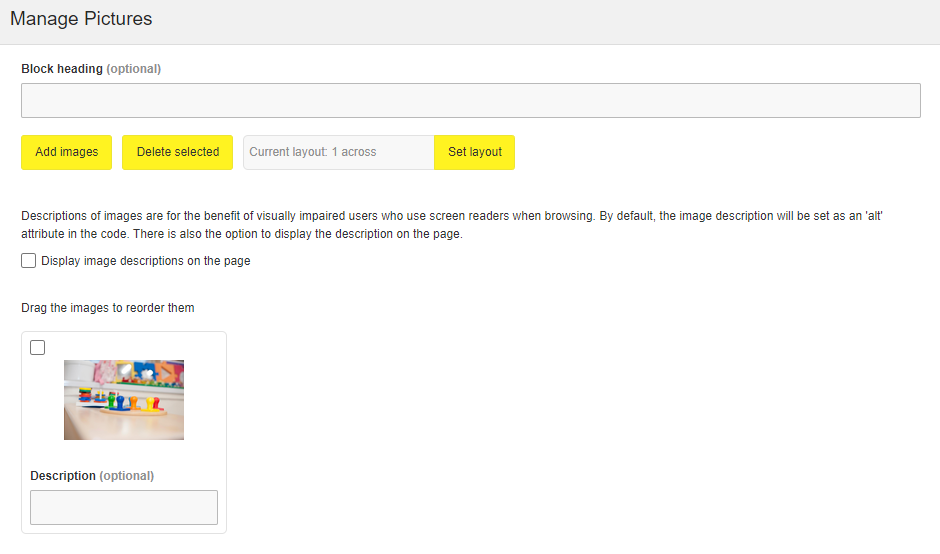 How to add or change pictures – Primarysite Help Centre