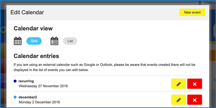 How to create calendar events – Primarysite Help Centre