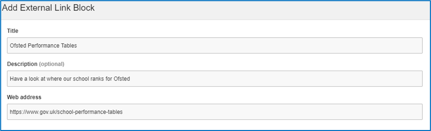 How to add an external link – Primarysite Help Centre